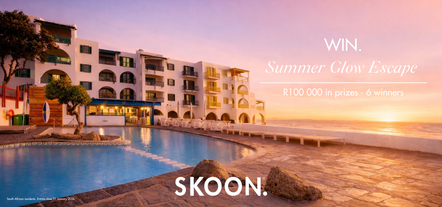 Win the SKOON. Glow Escape – Luxury Getaway & Prizes Worth R100k